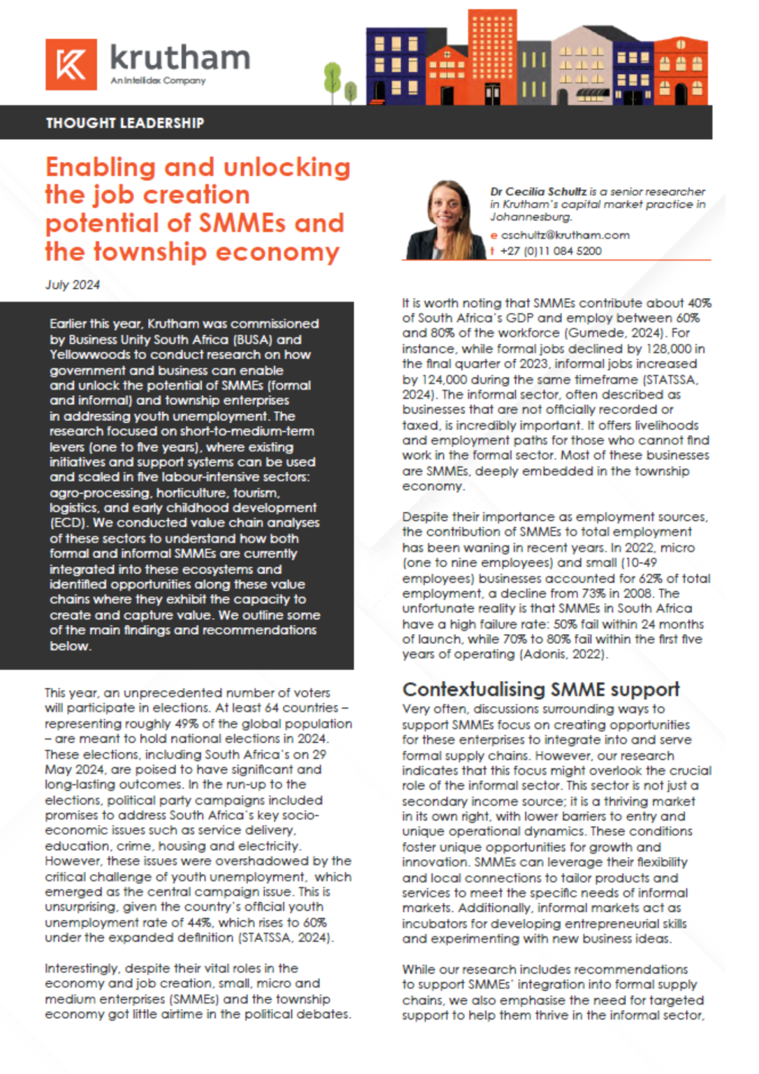Enabling and unlocking the job creation potential of SMMEs and the ...